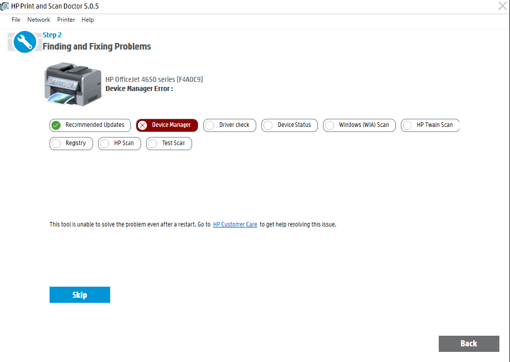 Won't print in color and crashes when click on preferences - HP Support ...