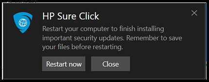 Solved: HP Sure click not executed and need update after windows 190 ...