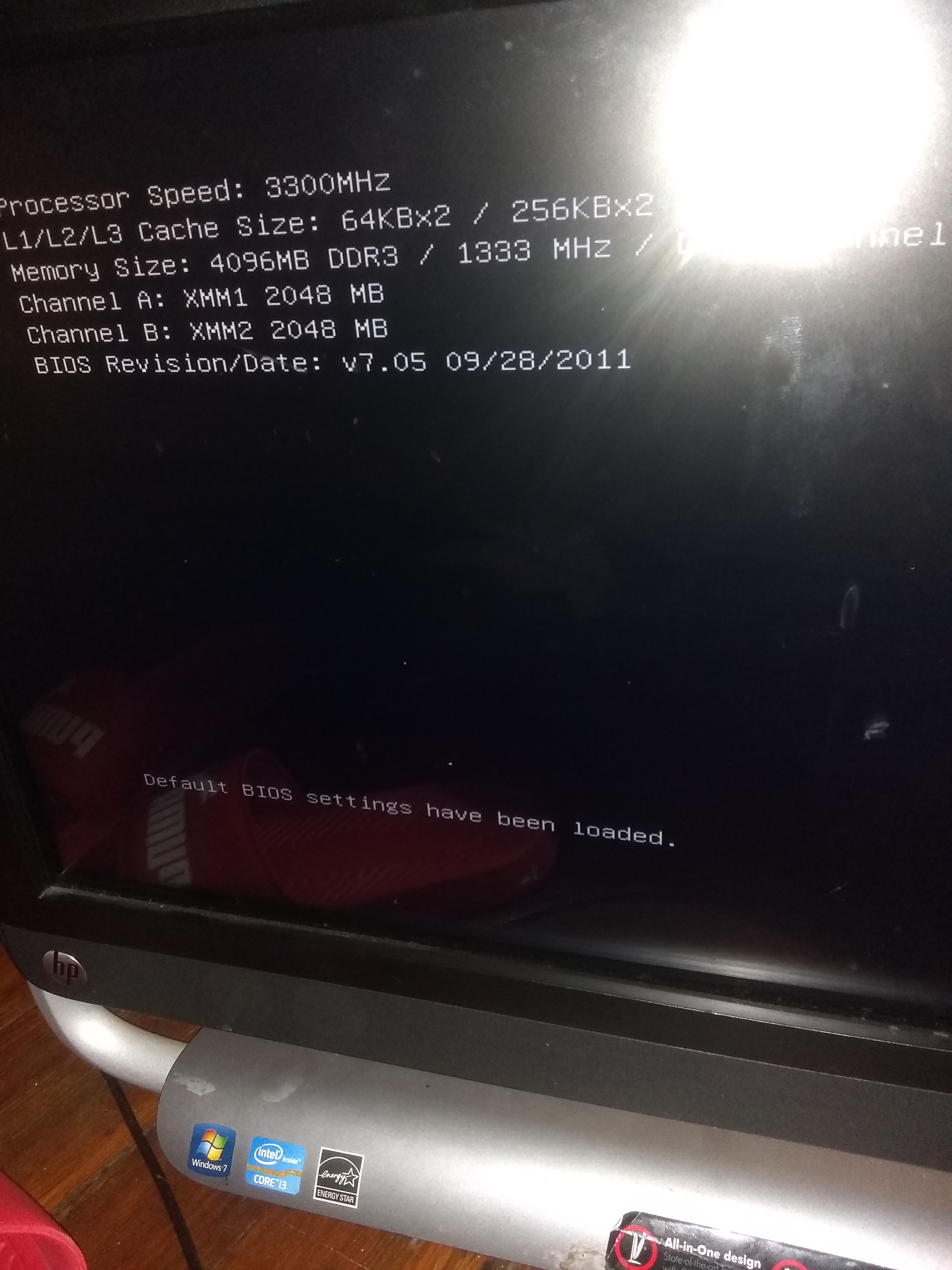 Default BIOS setting have been loaded - HP Support Community - 7324053
