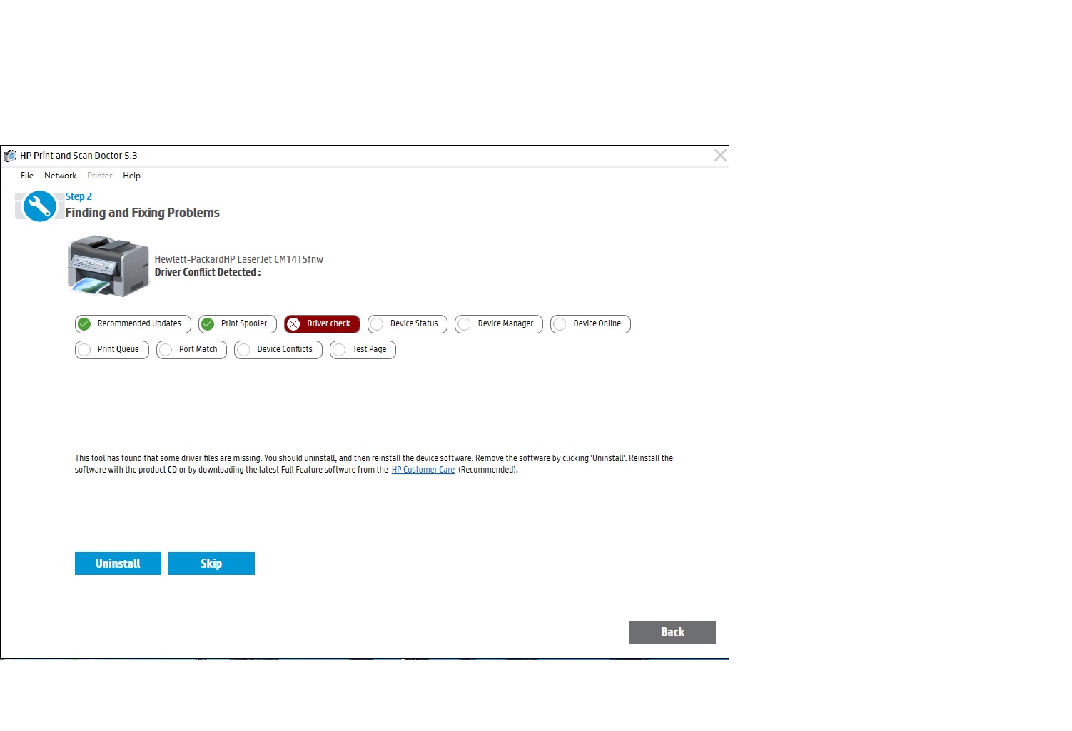 i cannot run TOOLBOX for my cm1415 - HP Support Community - 7327941