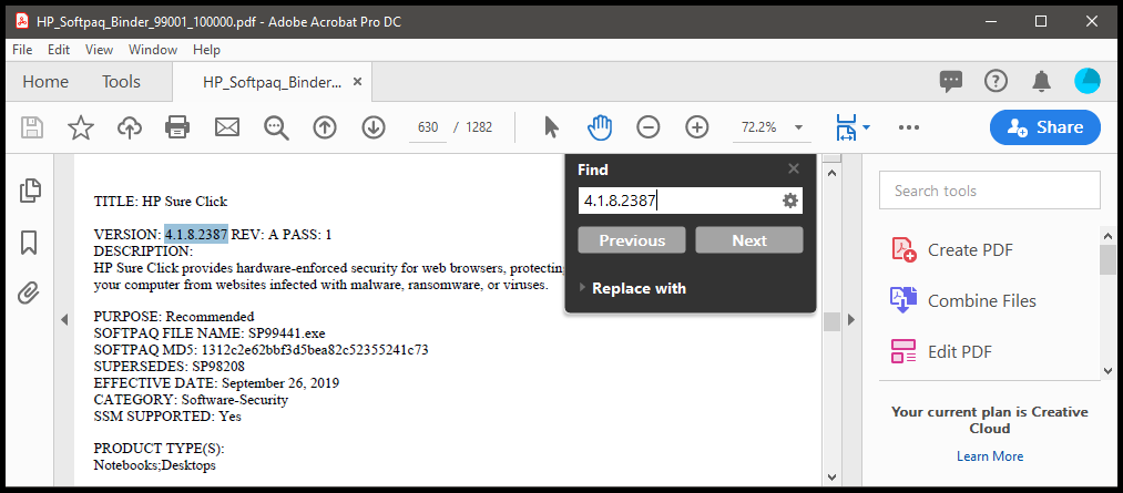 Solved: HP Sure click not executed and need update after windows 190 ...
