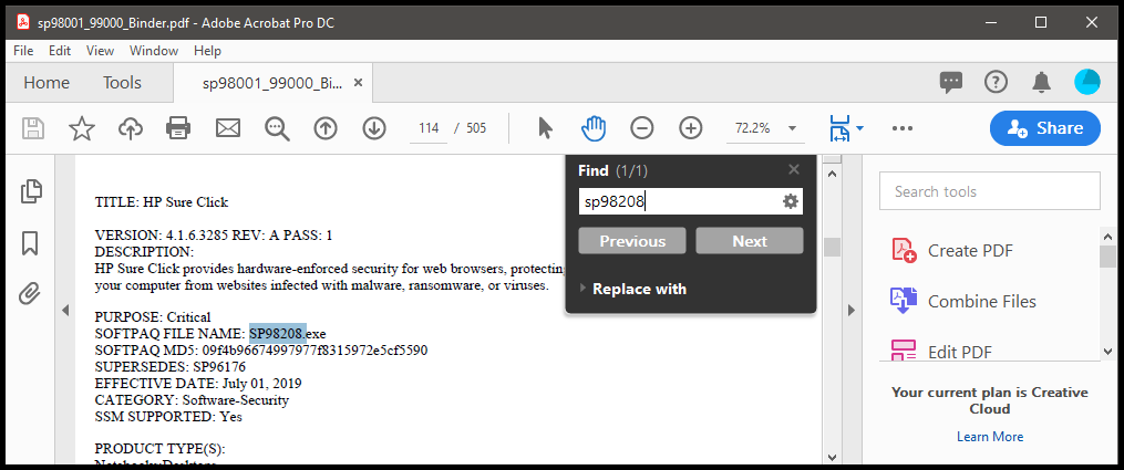 Solved: HP Sure click not executed and need update after windows 190 ...