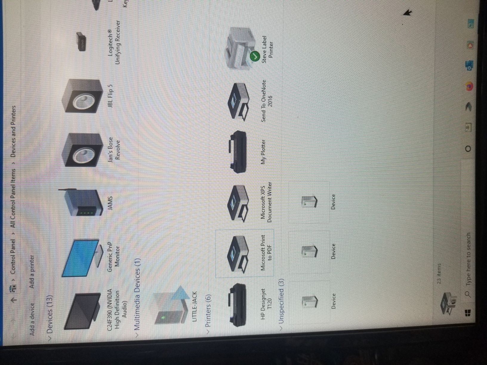 Printer icon changed from printe image to device - HP Support Community ...
