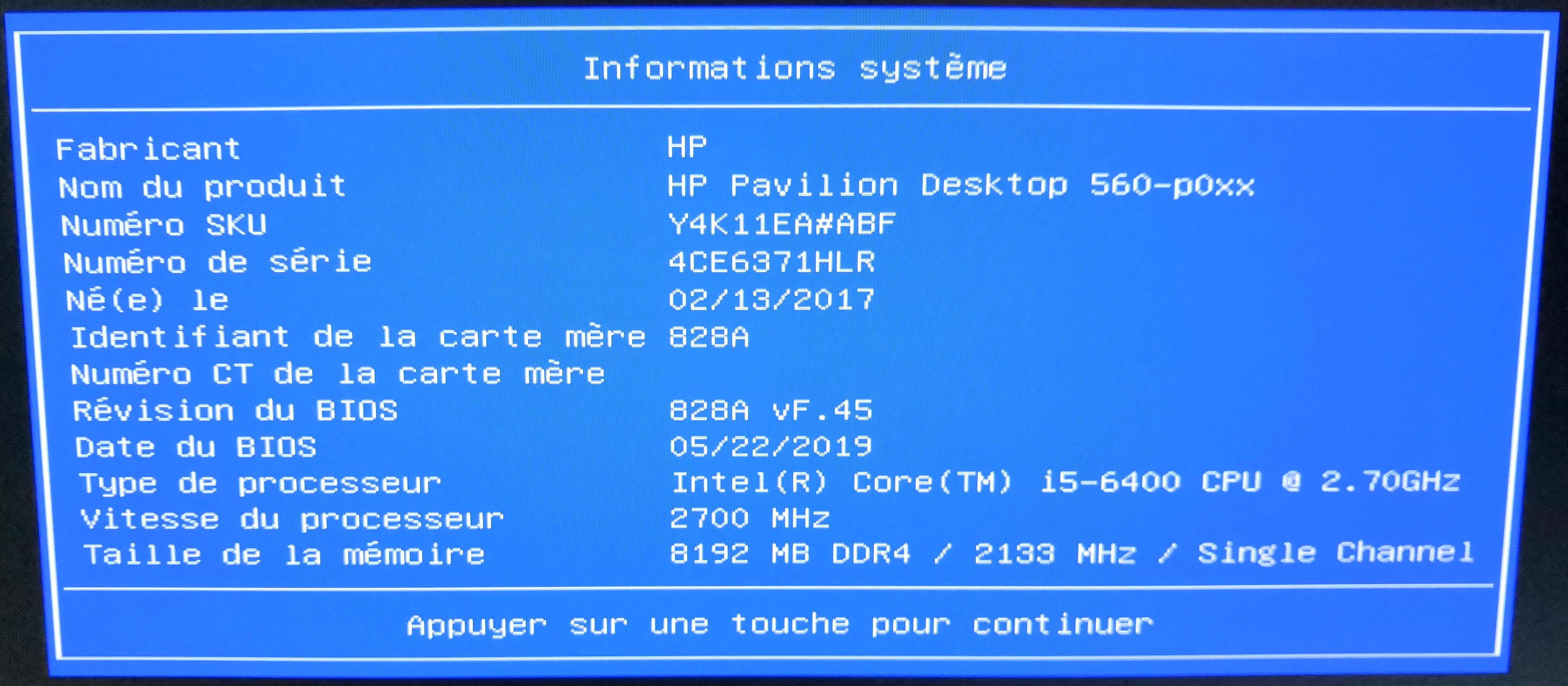 The error "Invalid product information" is displayed before ... - HP ...