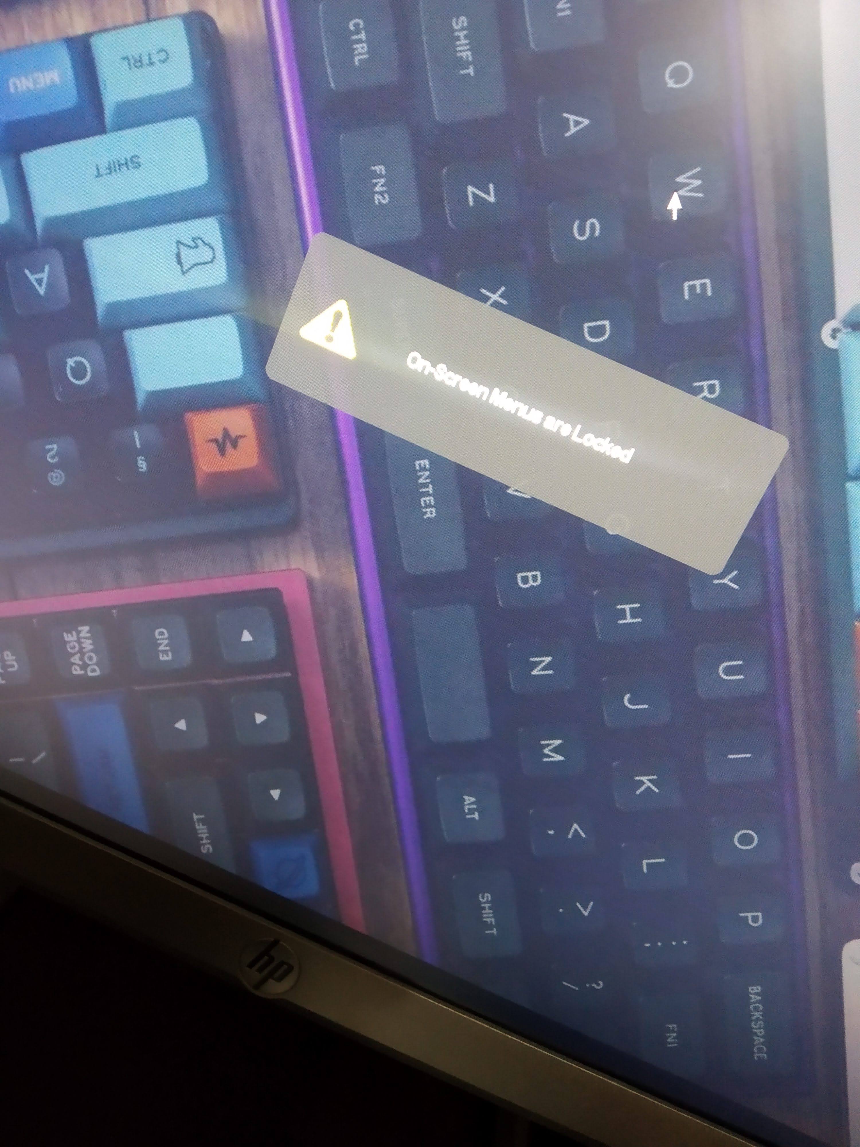 HP 22f monitor screen lock problem for click button - HP Support ...