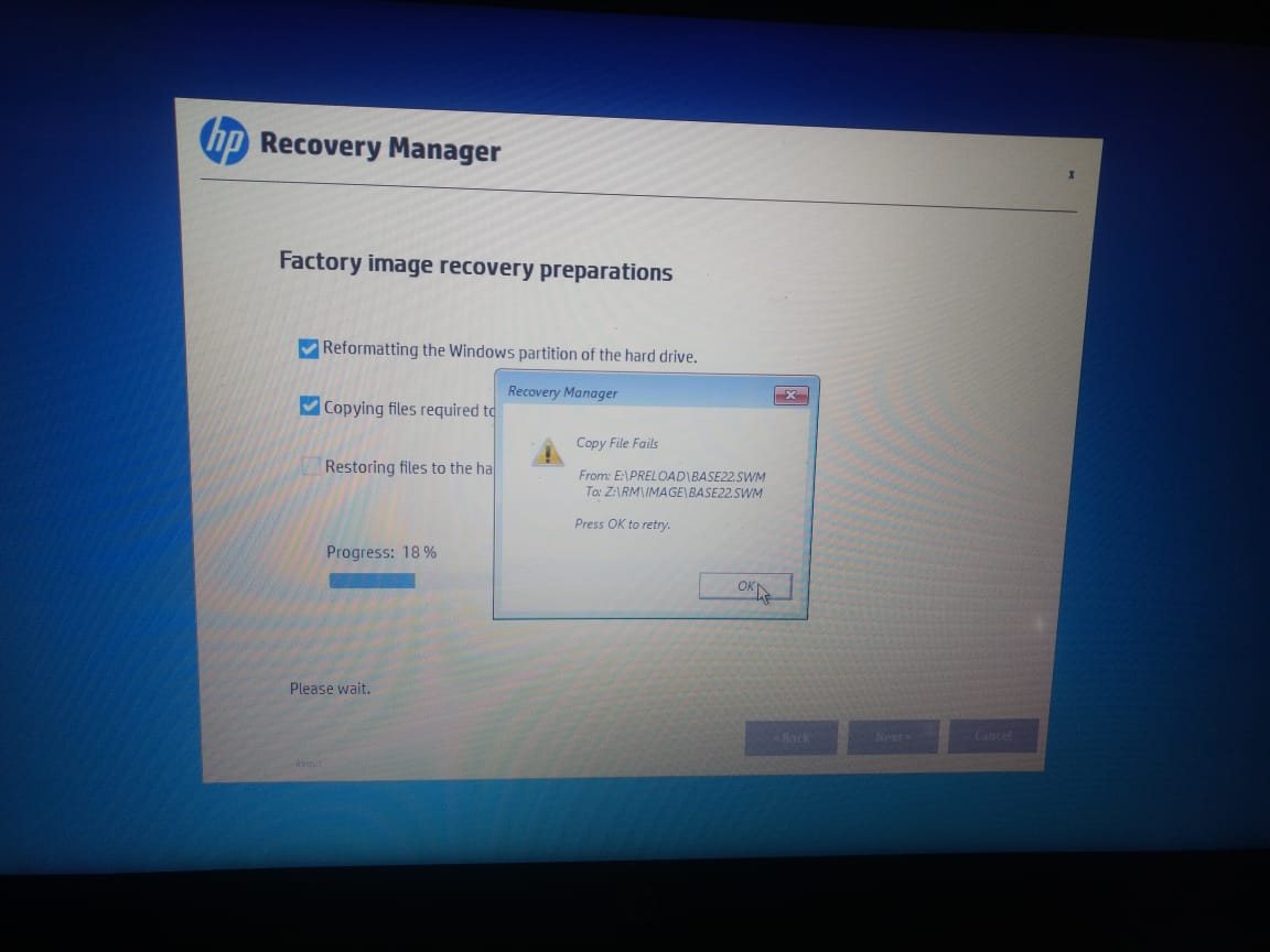 OS RECOVERY ISSUE - HP Support Community - 7355587