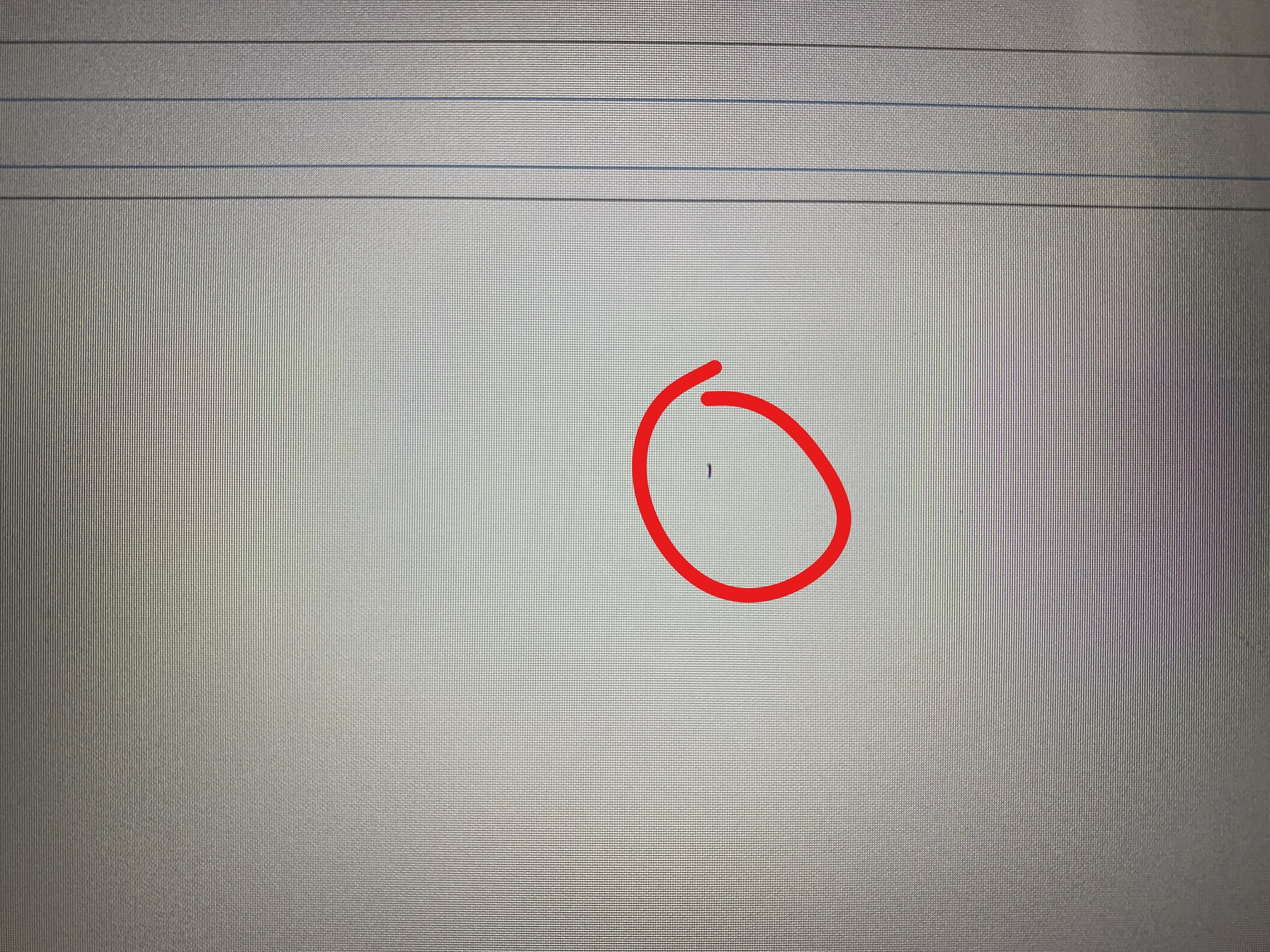 Solved: Touch Screen has a black small internal black scratch in the ...