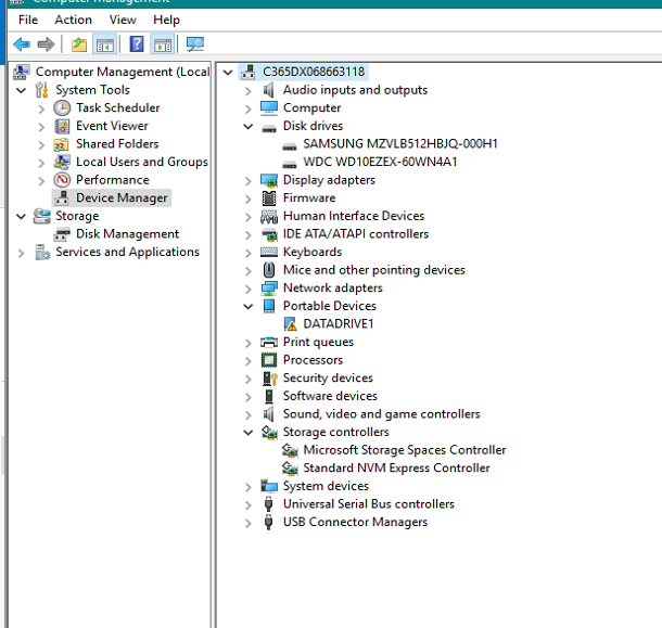 Internal Hard disk shows in eject or portable removable dev... - HP ...
