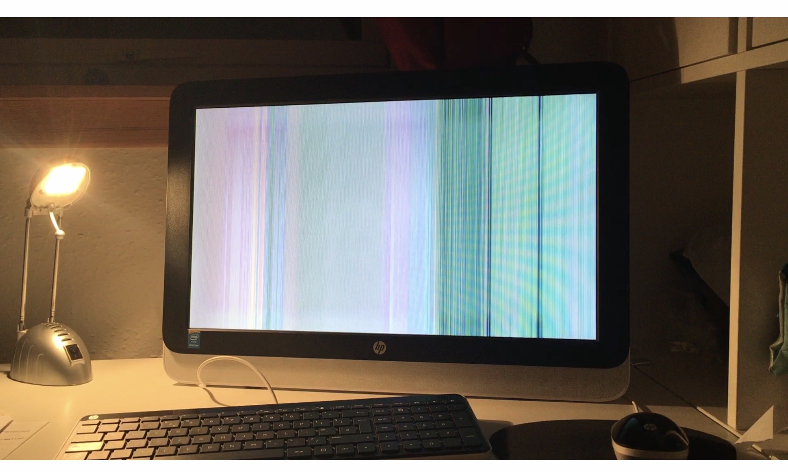 Screen showing snowstorm and flickering lines since W10 upda... - HP ...