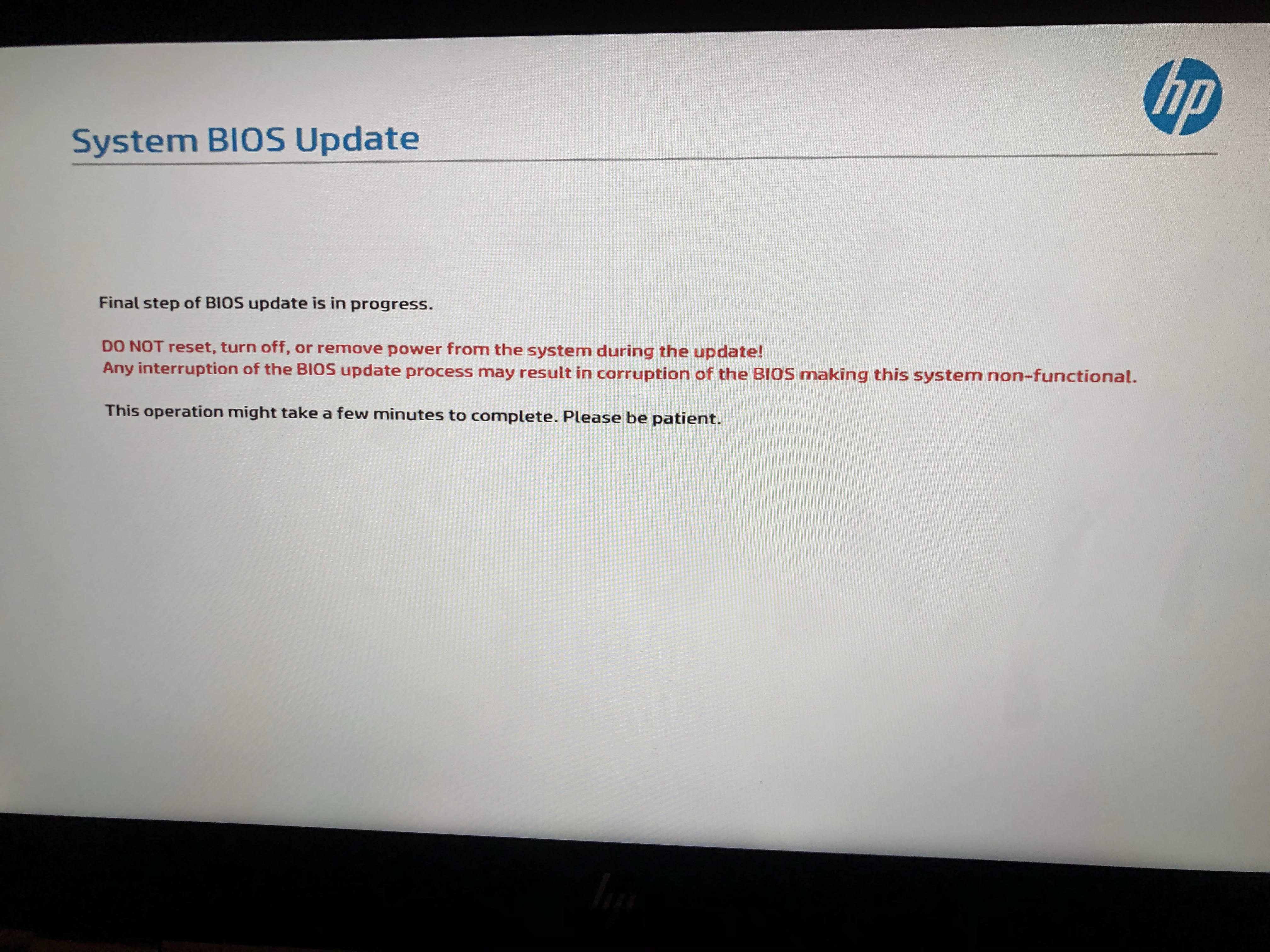 System BIOS Update Issue - HP Support Community - 7382054