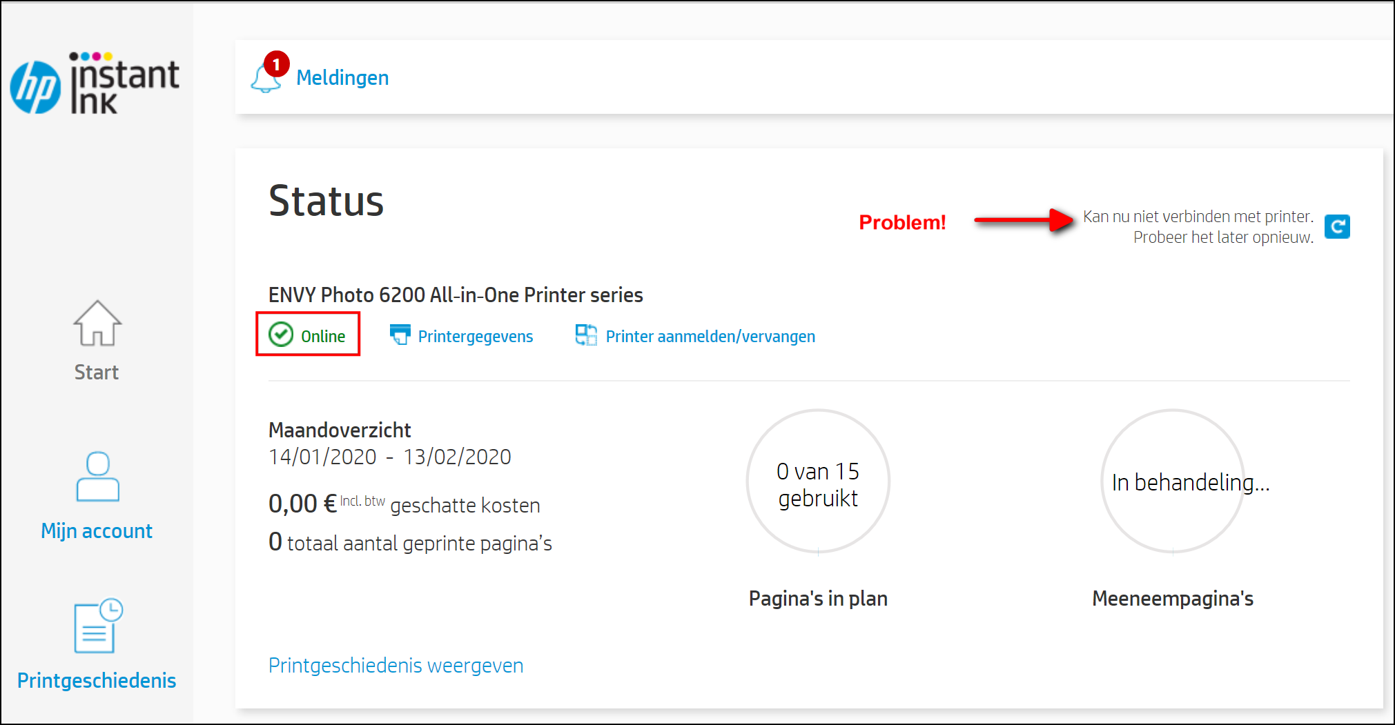 HP Instant Ink - Cannot connect to server - HP Support Community - 7384497