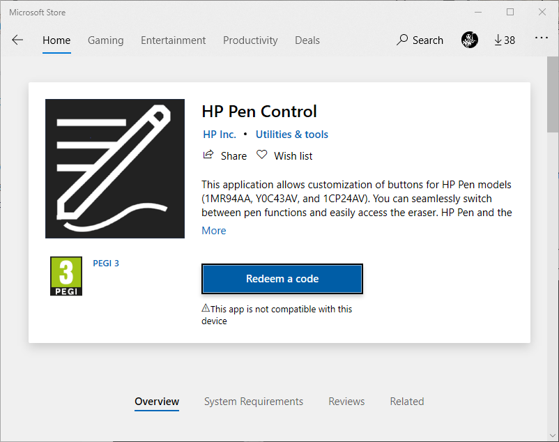 Hp Pen Control App is not compatible? - HP Support Community - 7446295