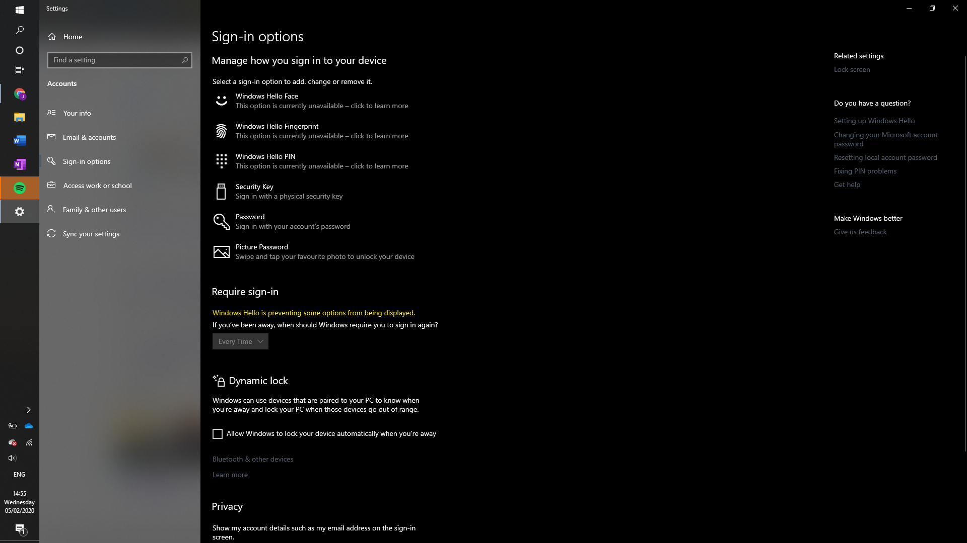 Solved: Windows Hello unavailable - HP Support Community - 7462474