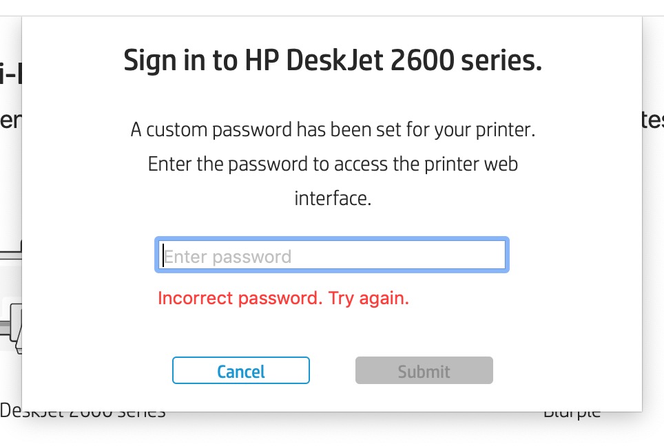 Forgot admin password - HP Support Community - 7476842