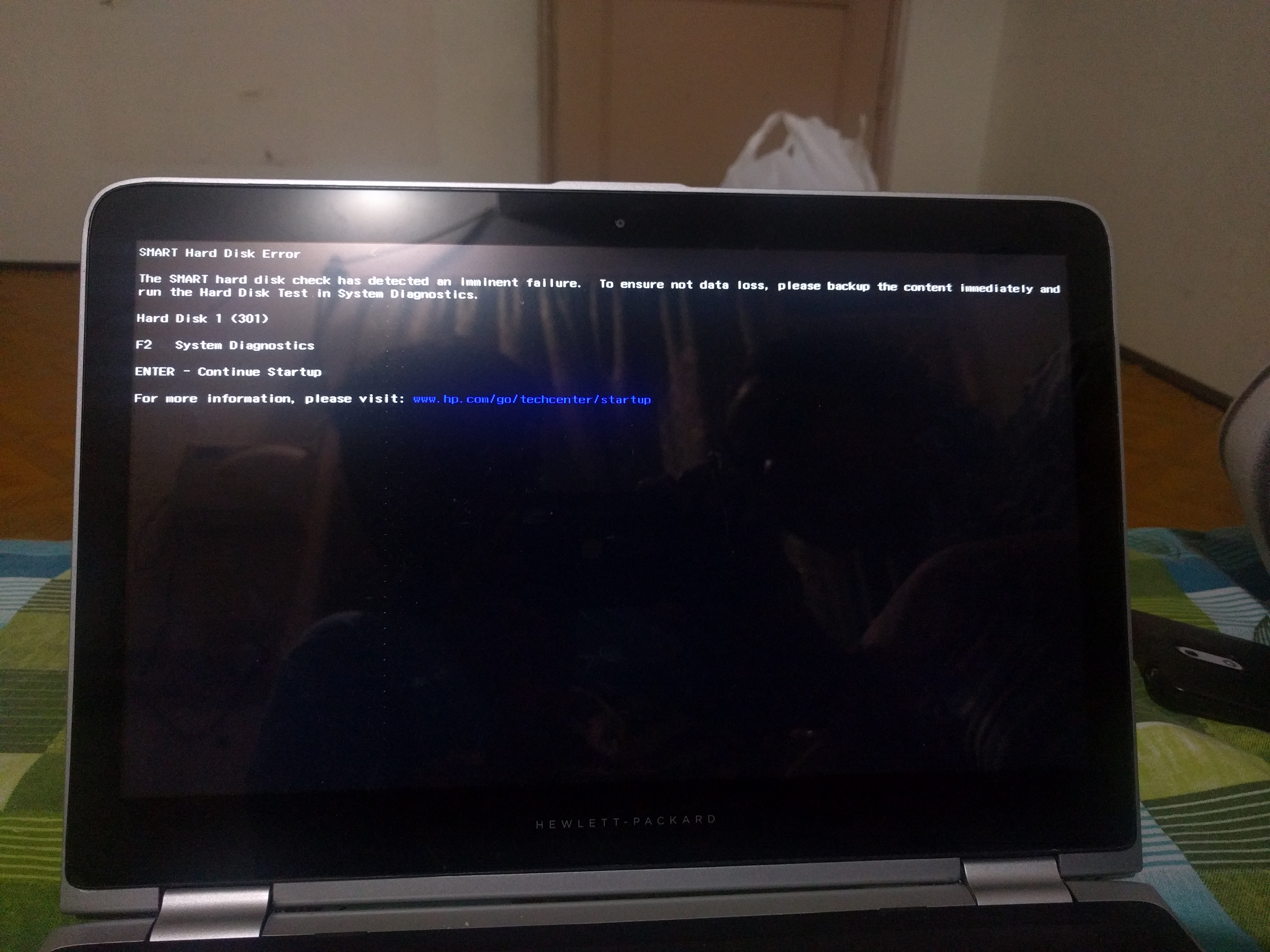 Smart hard disk error - HP Support Community - 7500920