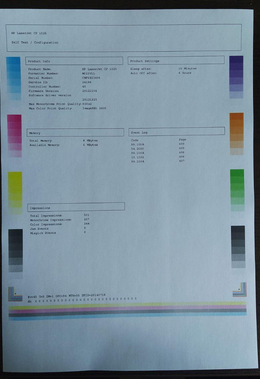 Prints only in shades of yellow but test page is ok - HP Support ...