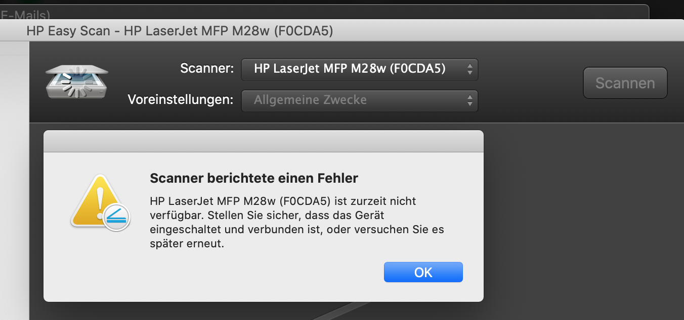 Scanning over WIFI not working - HP Support Community - 7509009