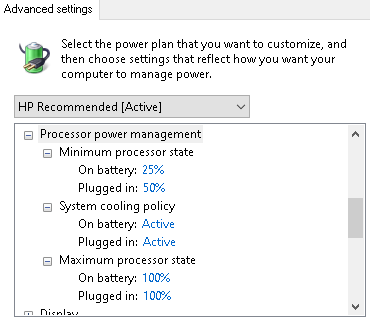 CPU Throttling Continuously Based on Power Issues - HP Support ...