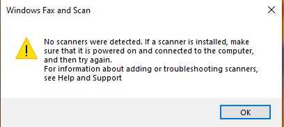 Scanning not working - HP Support Community - 7525884