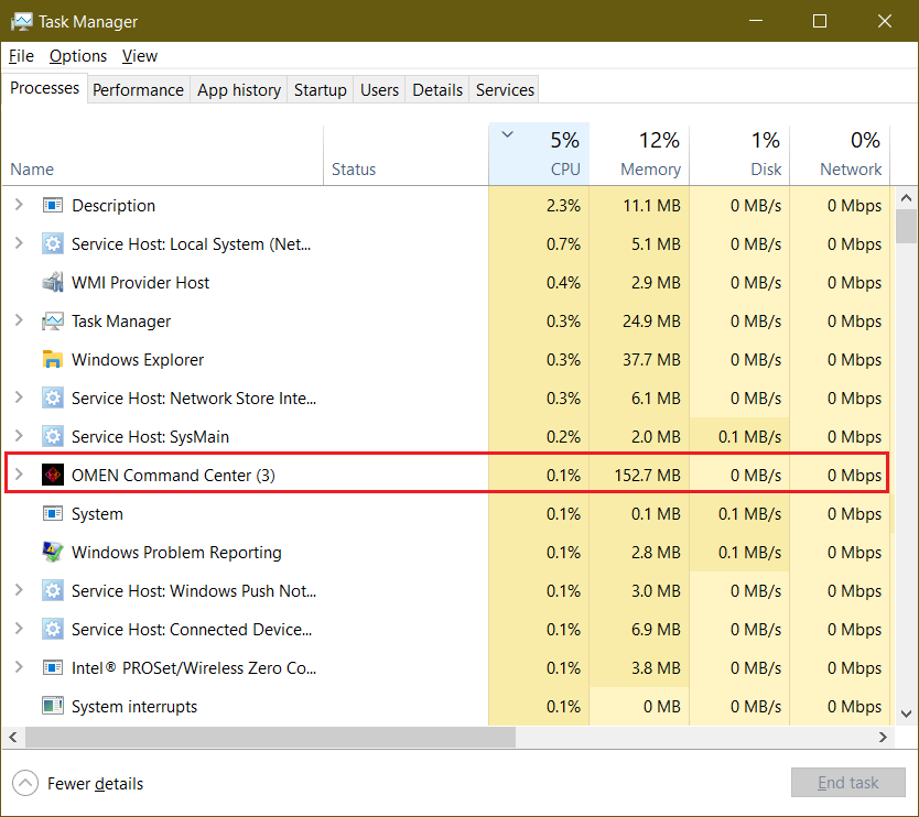 Solved: Omen comman center over using CPU - HP Support Community - 7525951