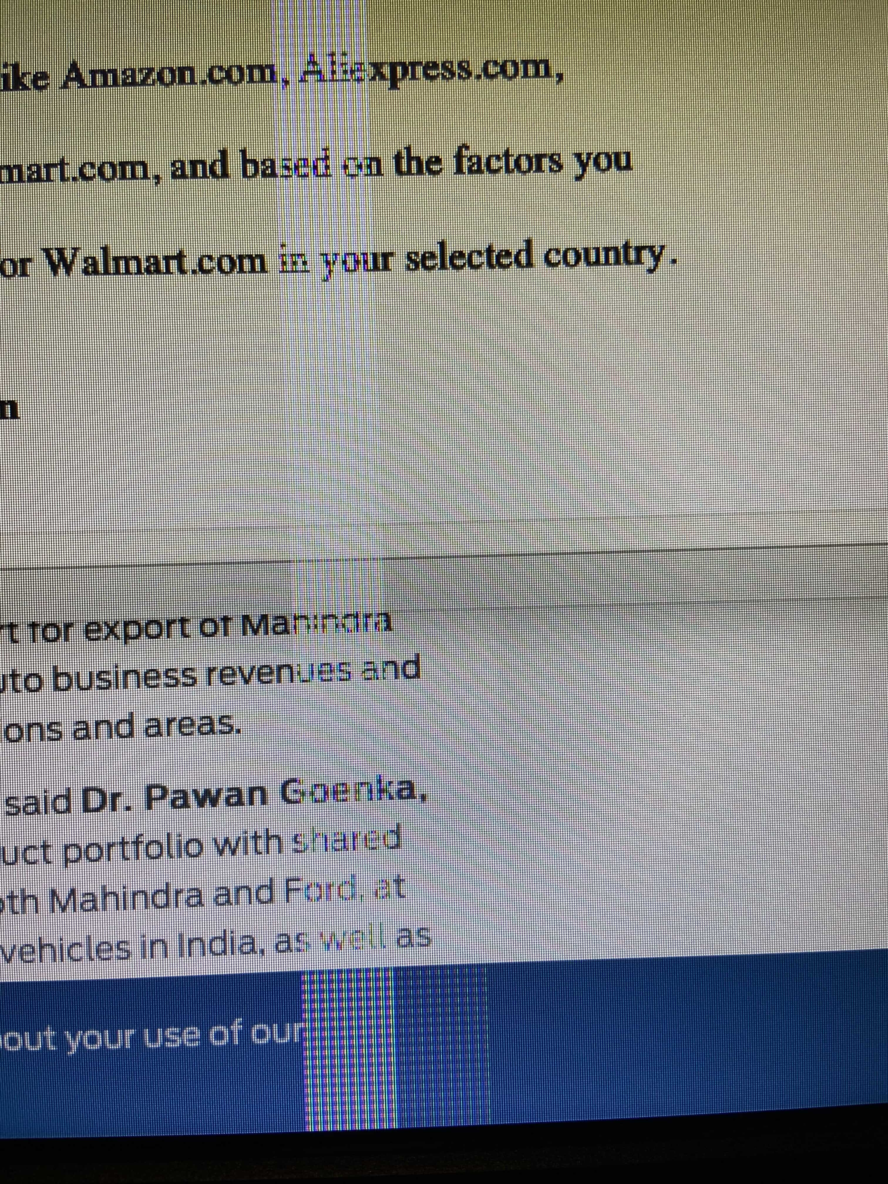 Two thick grid lines appeared on my monitor suddenly - HP Support ...