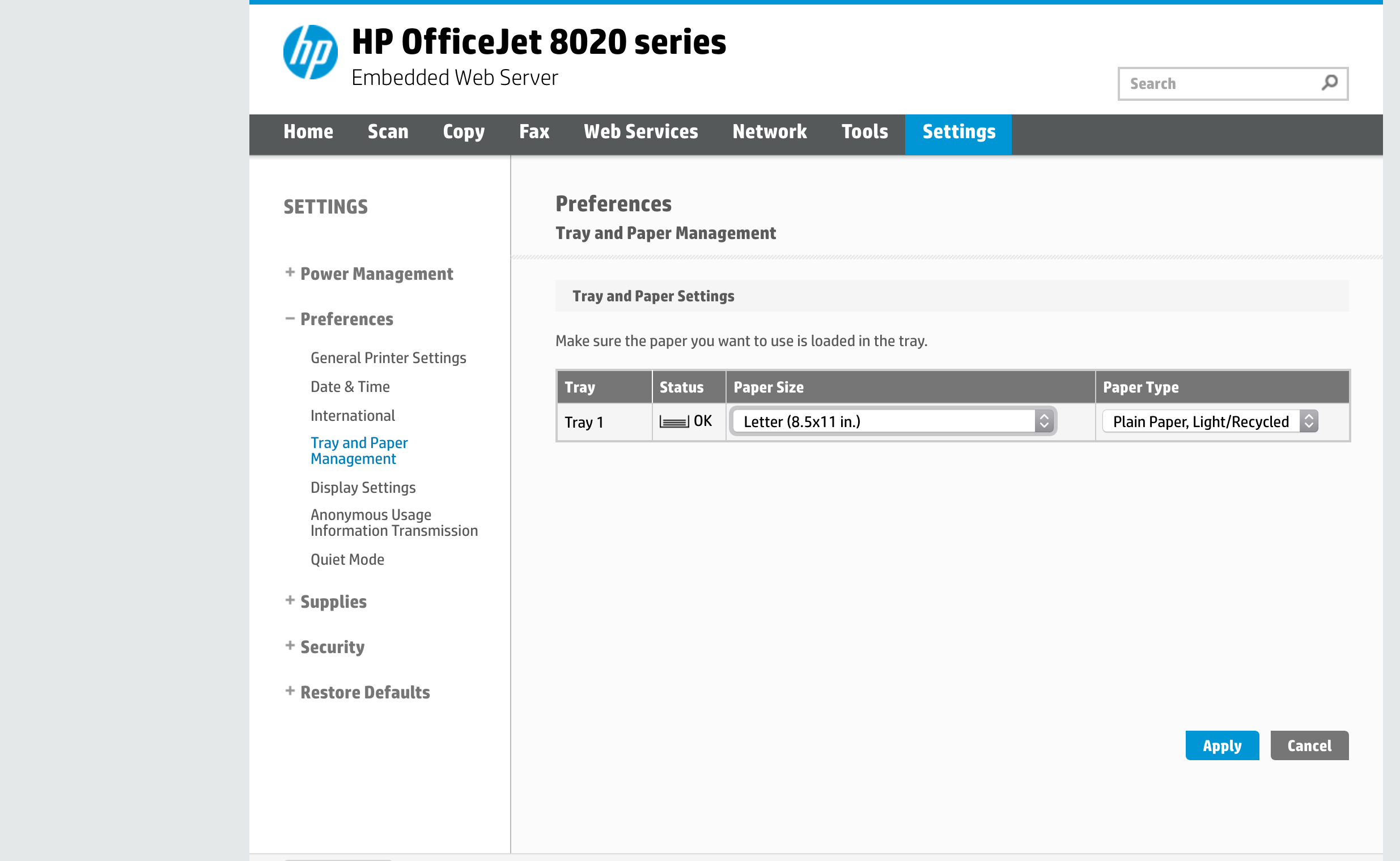 set custom paper size on inkjet 8020 - HP Support Community - 7533851