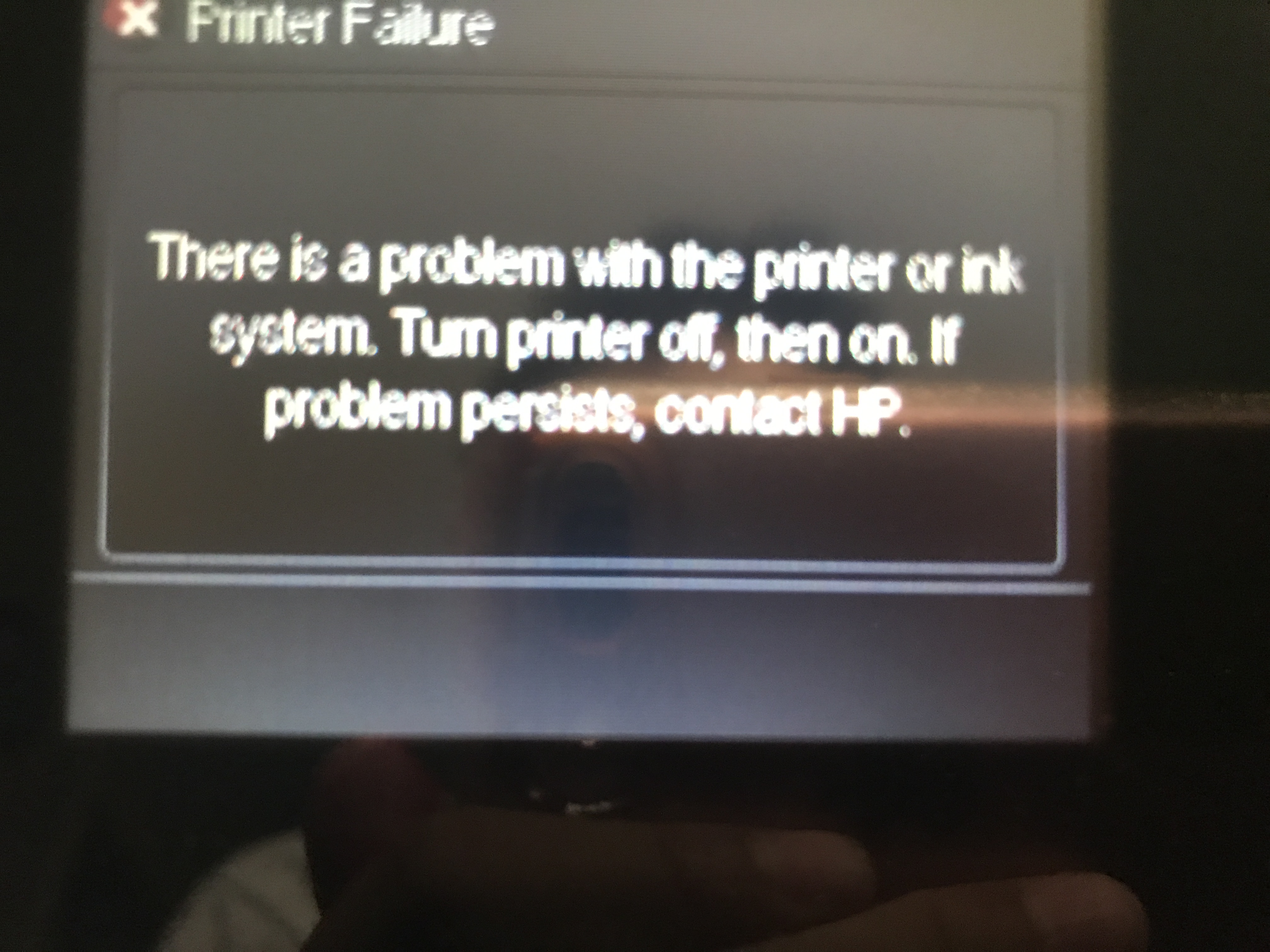 Printer Failure/ General Printer Erroro - HP Support Community - 7539441