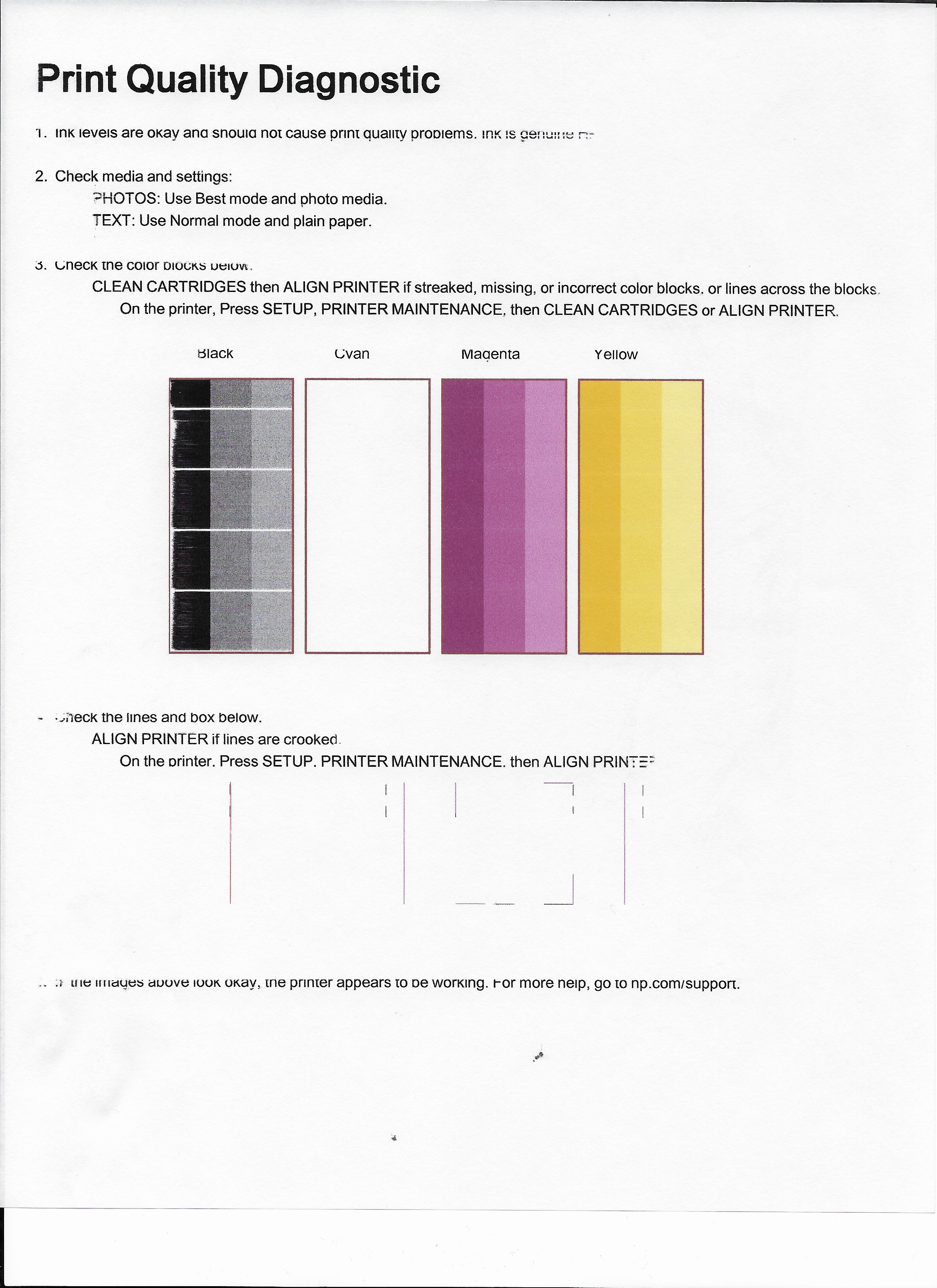 Solved: Incomplete printing - HP Support Community - 7542339