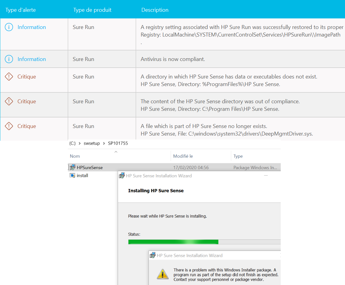 HP Sure Sense missing and fails to reinstall - HP Support Community ...