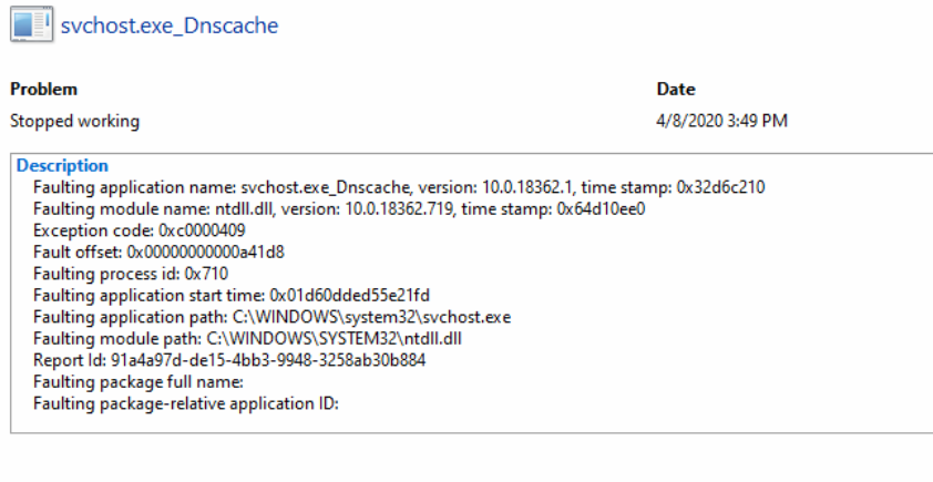 SVChost.exe dnscache errors (loss of internet and major perf... - HP ...