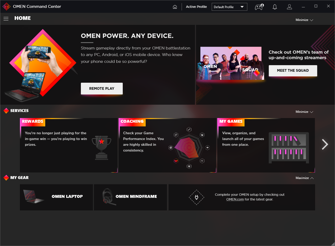 Omen command center missing lightning option - HP Support Community ...
