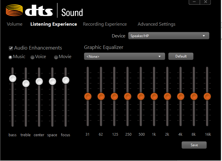 HP Omen Obelisk DTS Headphone:X settings? - HP Support Community - 7557176
