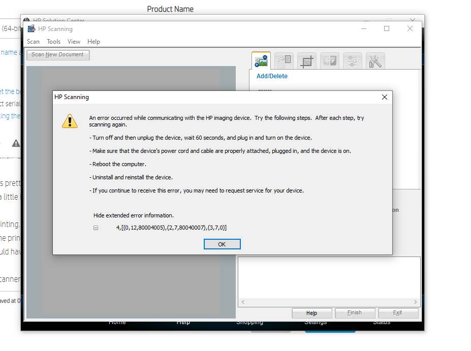 Solved: HP DESKJET F2480 Series - Scanner is not communicating with ...