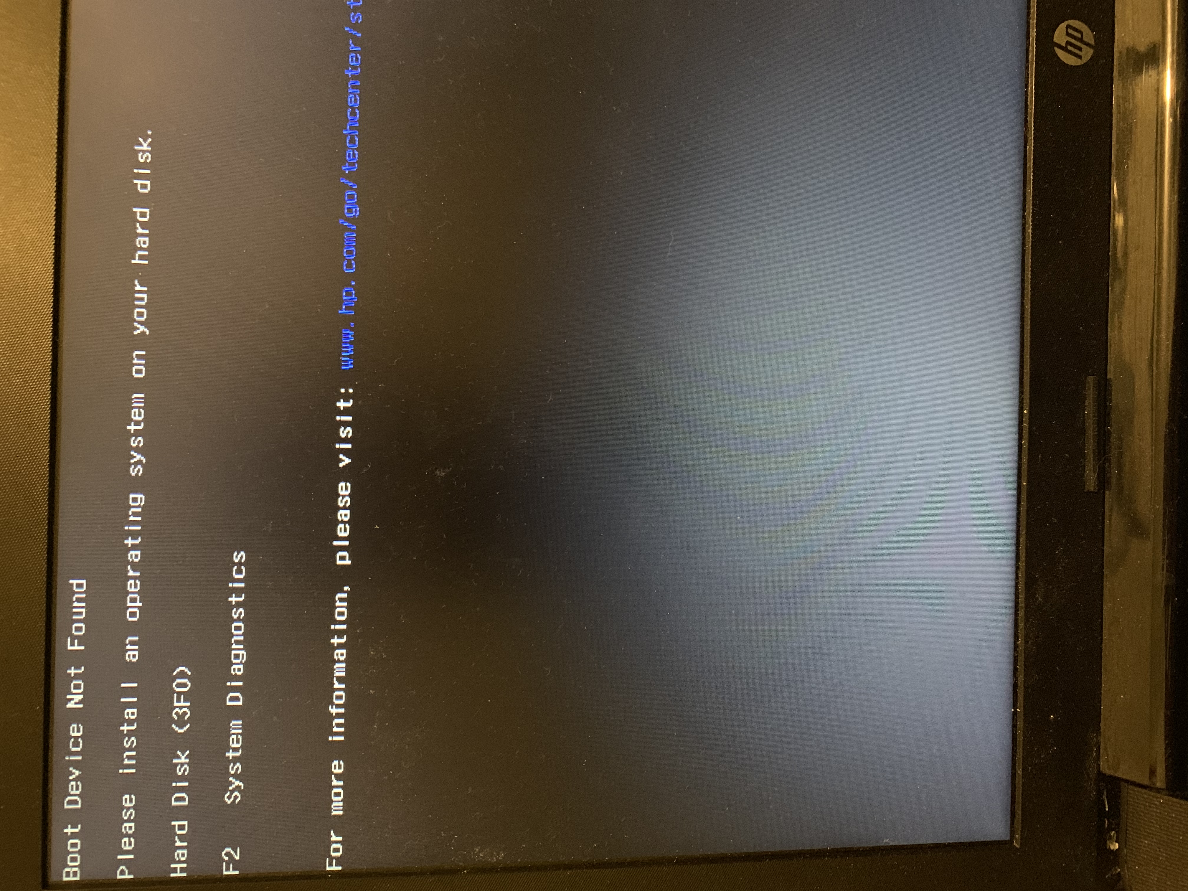 Error Boot Device Not Found - HP Support Community - 7579823