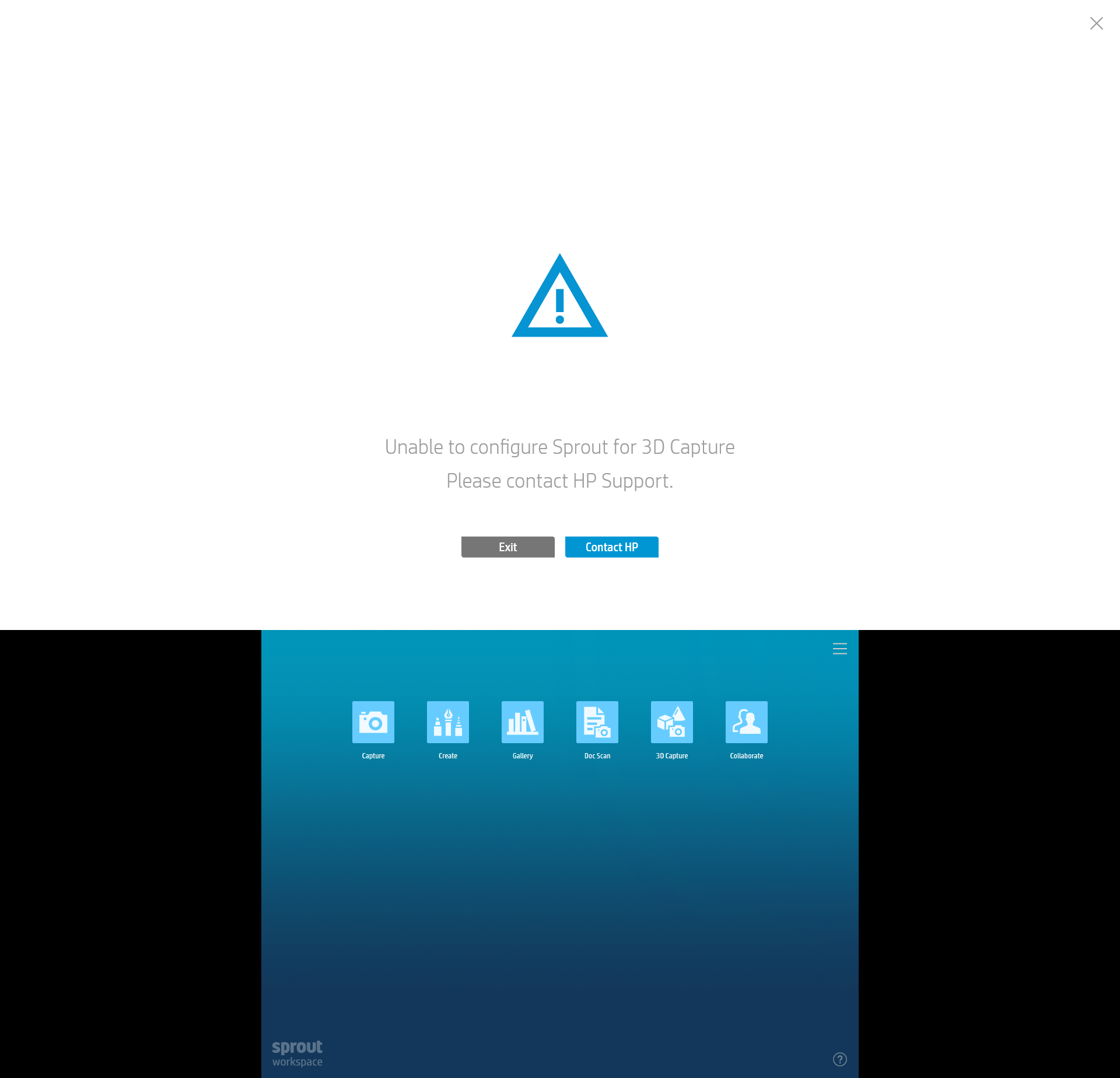 Unable to configure sprout pro for 3d capture - HP Support Community ...