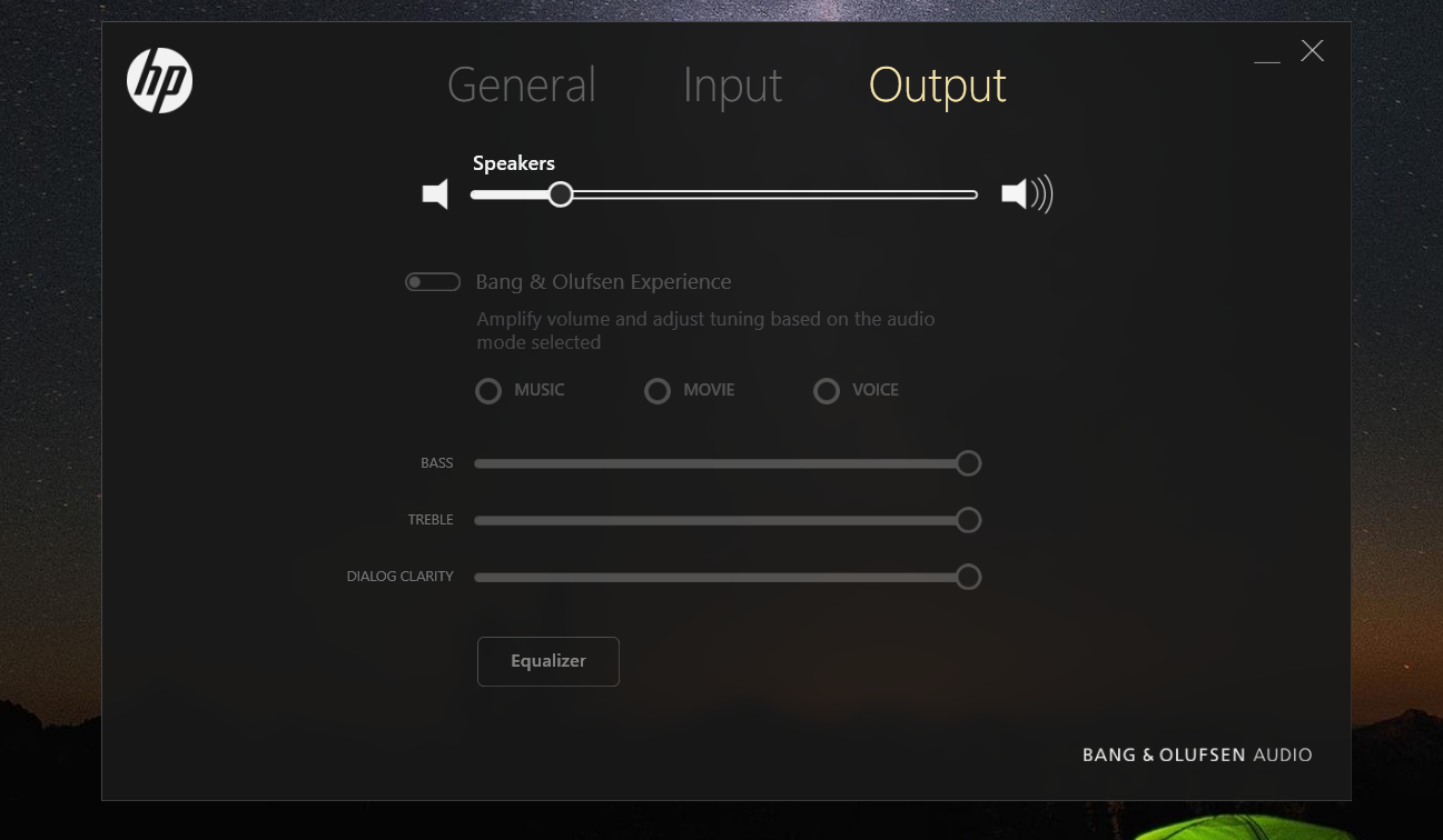 Can't access to bang & olufsen equalizer - HP Support Community - 7617402