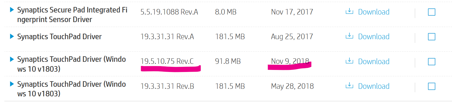 Synaptics TouchPad Driver Settings Ignored Each Time Compute... - HP Support Community - 7634643