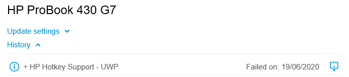 HP Hotkey Support - UWP Fails to Update - HP Support Community - 7651145