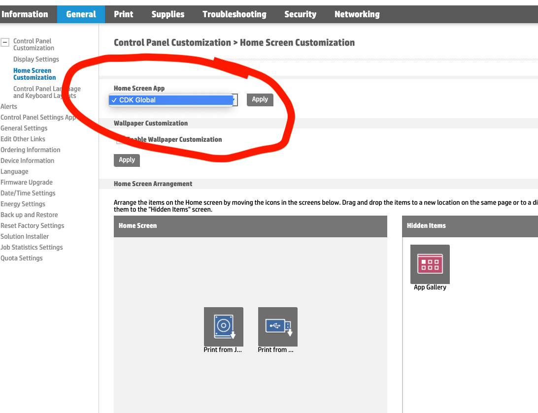 HP M608 Home Screen App - HP Support Community - 7652084