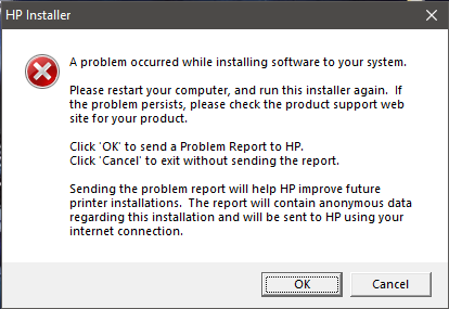 HP Laserjet Pro MFP M126nw printer Driver Installation error... - HP ...