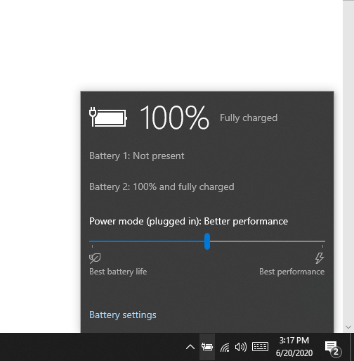 battery 1 not present battery 2 pluged in and charging - HP Support ...