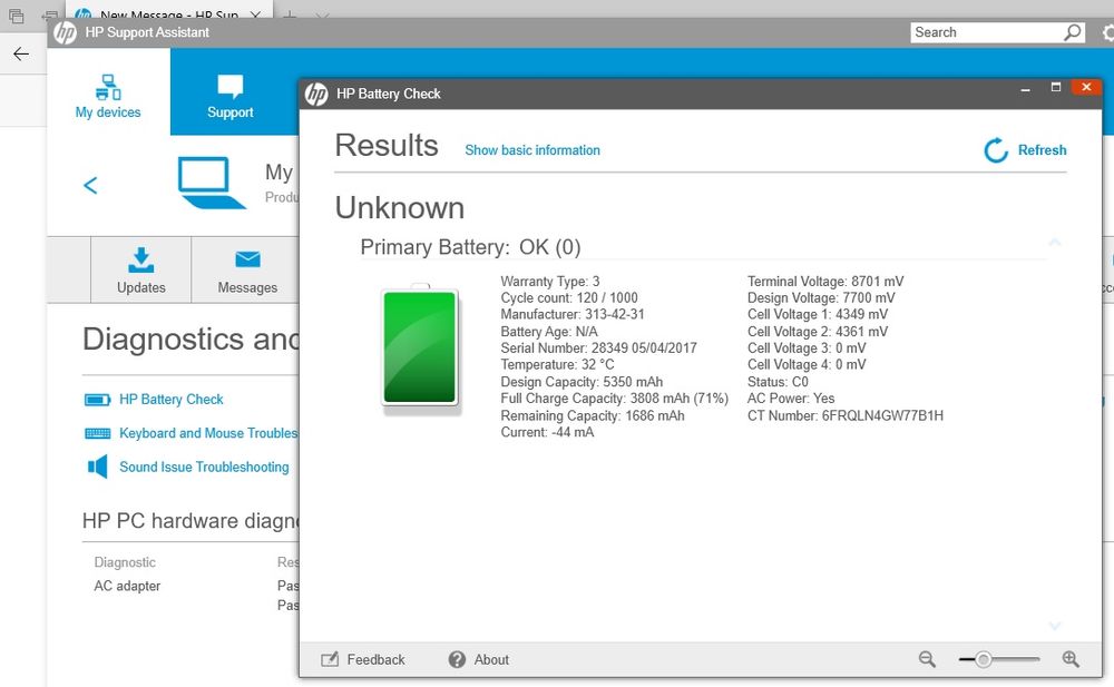 Please help in analysing Battery check status - HP Support Community ...