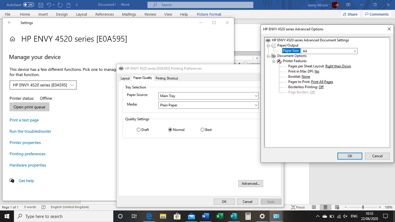 Colour won't print from Publisher, PDF or Word but can print... - HP ...