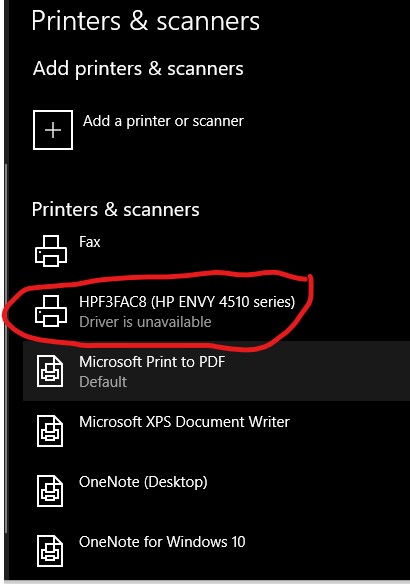Driver Unavailable - HP Support Community - 7658145