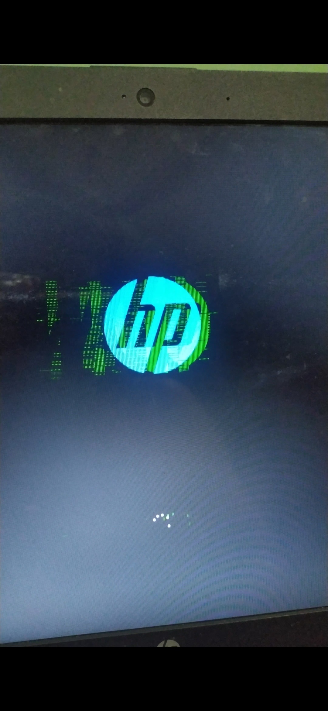 Hp notebook stuck at hp logo with green code like lines runn... - HP ...