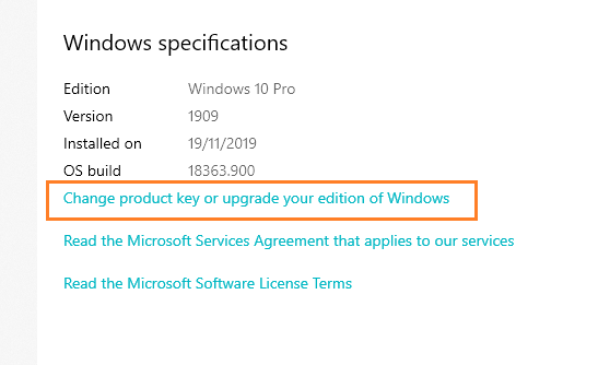 Solved: Windows 10 home to windows 10 pro upgrade on Spectre x360 13 ...