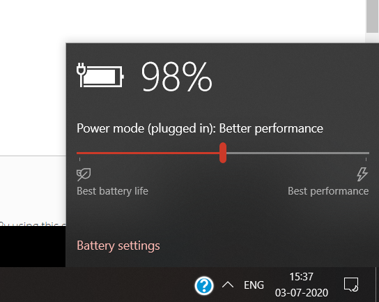 Solved: Battery not charging, Stuck at 98% plugged in. - HP Support ...