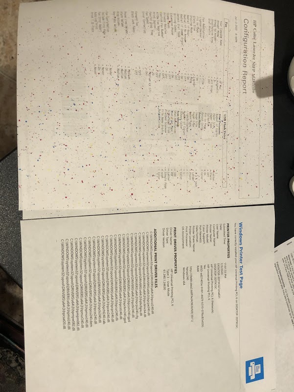 HP Color LaserJet MFP M281cdw print scatter color spots/dots... - HP ...