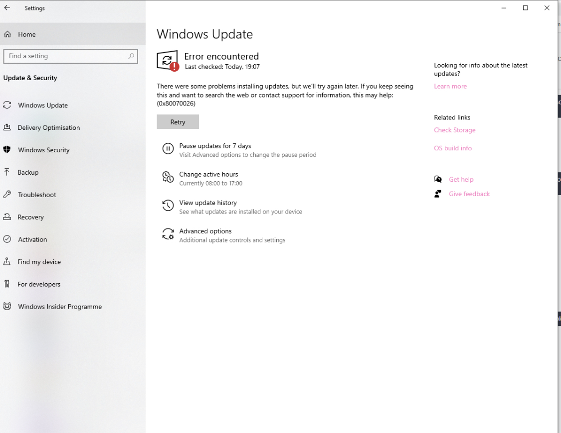 Windows 10 Update Error Message - HP Support Community - 7681212