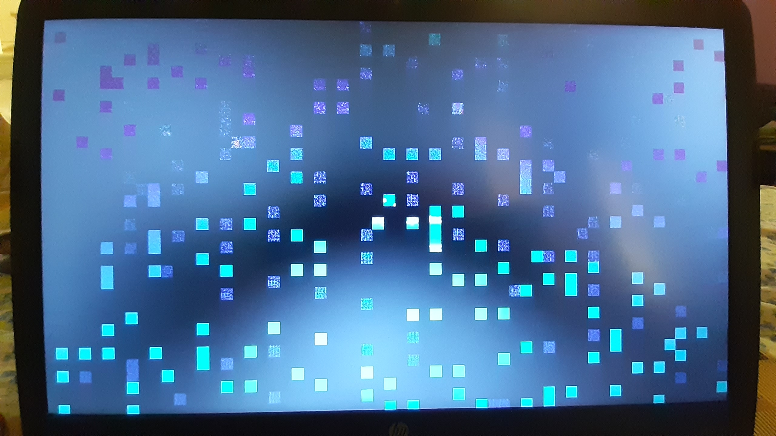 Scrambled screen while updating - HP Support Community - 7691951